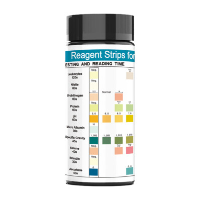 100 Strips Urinalysis Dip-Stick 10 Parameters Protein Test Strips PH ...