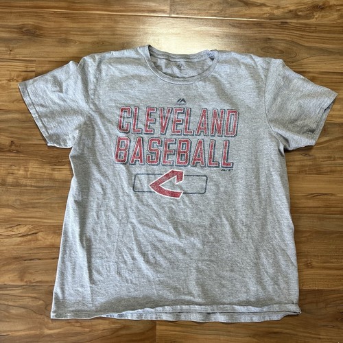Cleveland Indians Guardians MLB Baseball Majestic T Shirt LARGE Fan ...