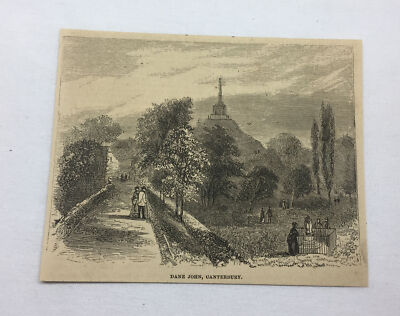 1870 magazine engraving ~ DANE JOHN, CANTERBURY | eBay