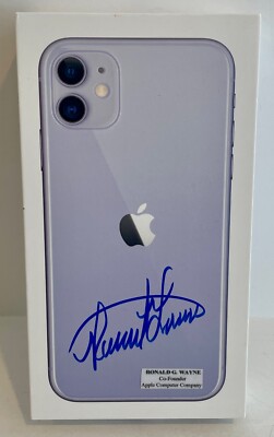 Ronald G Wayne Apple Co Founder Signed EMPTY iPhone 11 Box PSA/DNA | eBay