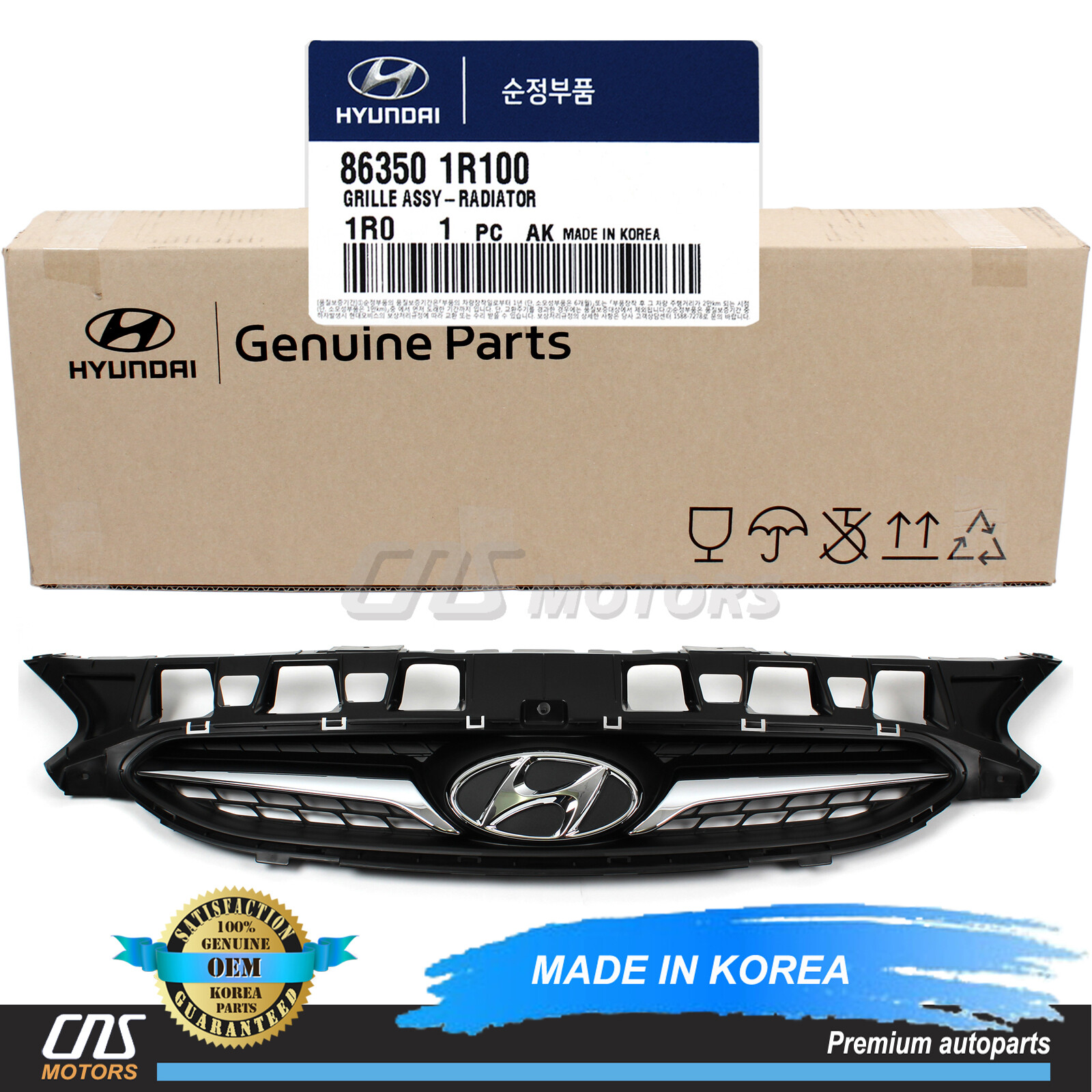 GENUINE Front Radiator Grille Fits 2012-2014 Hyundai Accent OEM ...