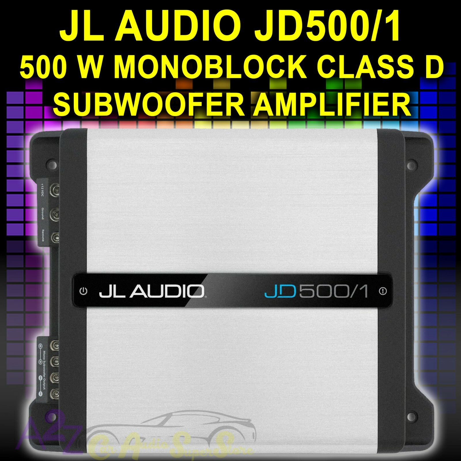 JL AUDIO JD500/1 MONOBLOCK CLASS D SUBWOOFER AMPLIFIER 500 WATTS MONO ...