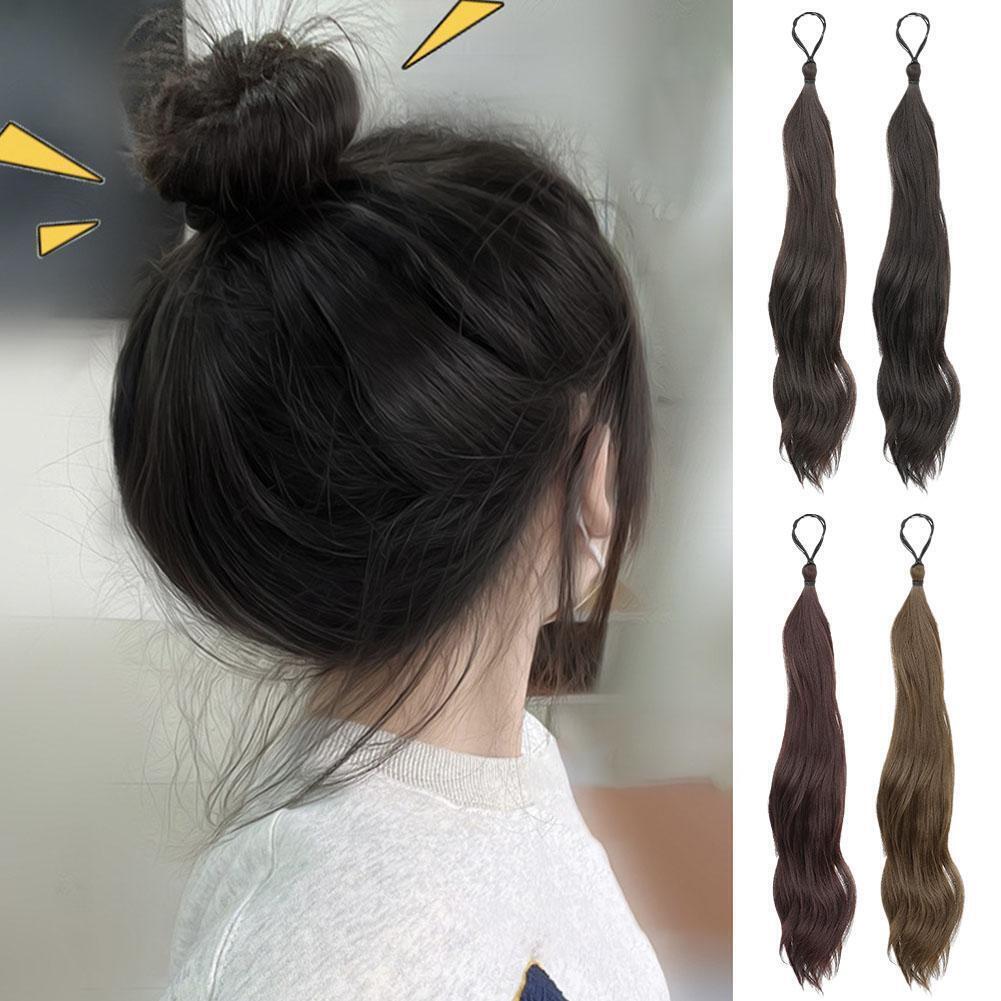 Self-winding Ball Head Hair Tie Hair Rings Ponytail Fluffy Natural Dual ...