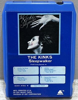 The Kinks, "Sleepwalker", Classic Rock 1977 Artists 8-Track Untested | eBay