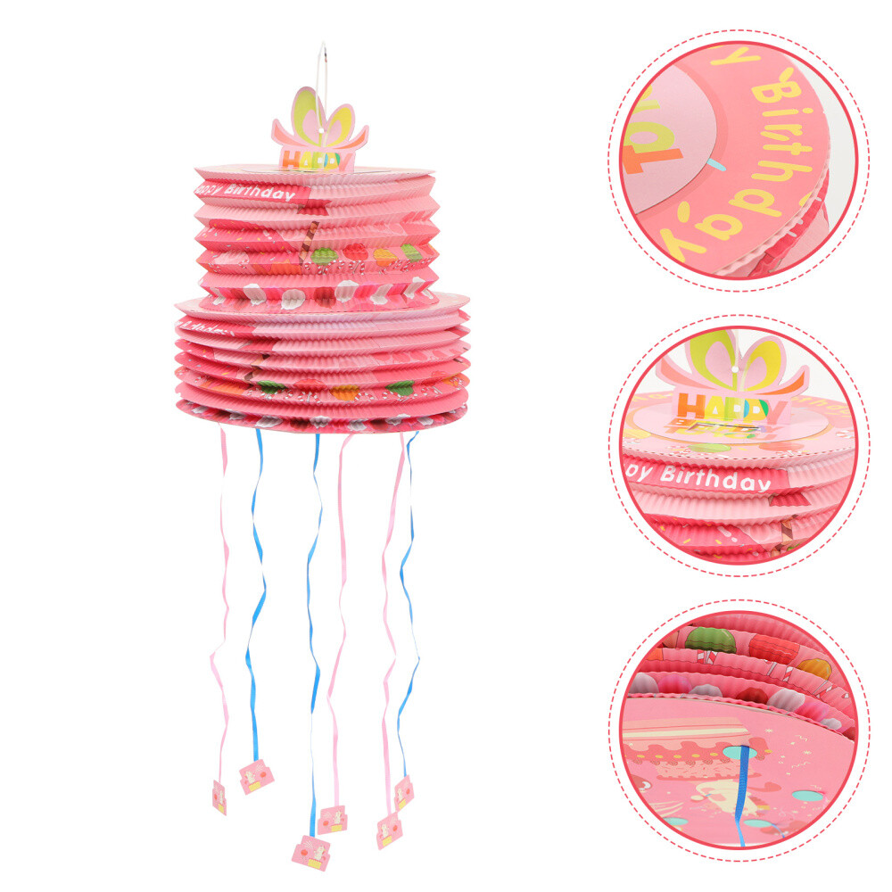 Pink Paper Mini Pull Pina Baby Mexican Pinata Folding Toy Cinco De Mayo ...