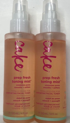2PK Cake Prep Fresh Toning Mist Comforting Facial Toner ~ 4 FL OZ Each ...