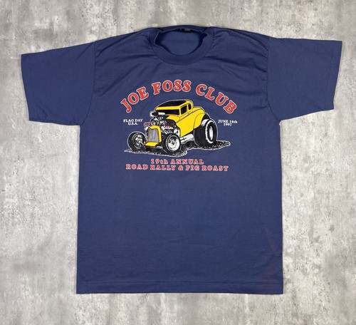 Vintage 90s Road Rally Hot Rod Car T Shirt Mens size L | eBay