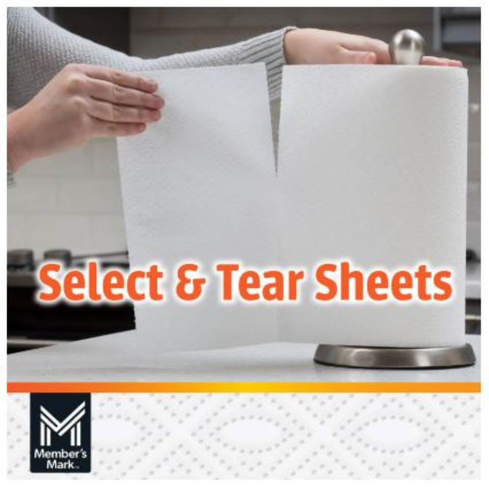 Member's Mark Select & Tear 2-Ply Paper Towel 15 rolls, 150 sheets/roll ...