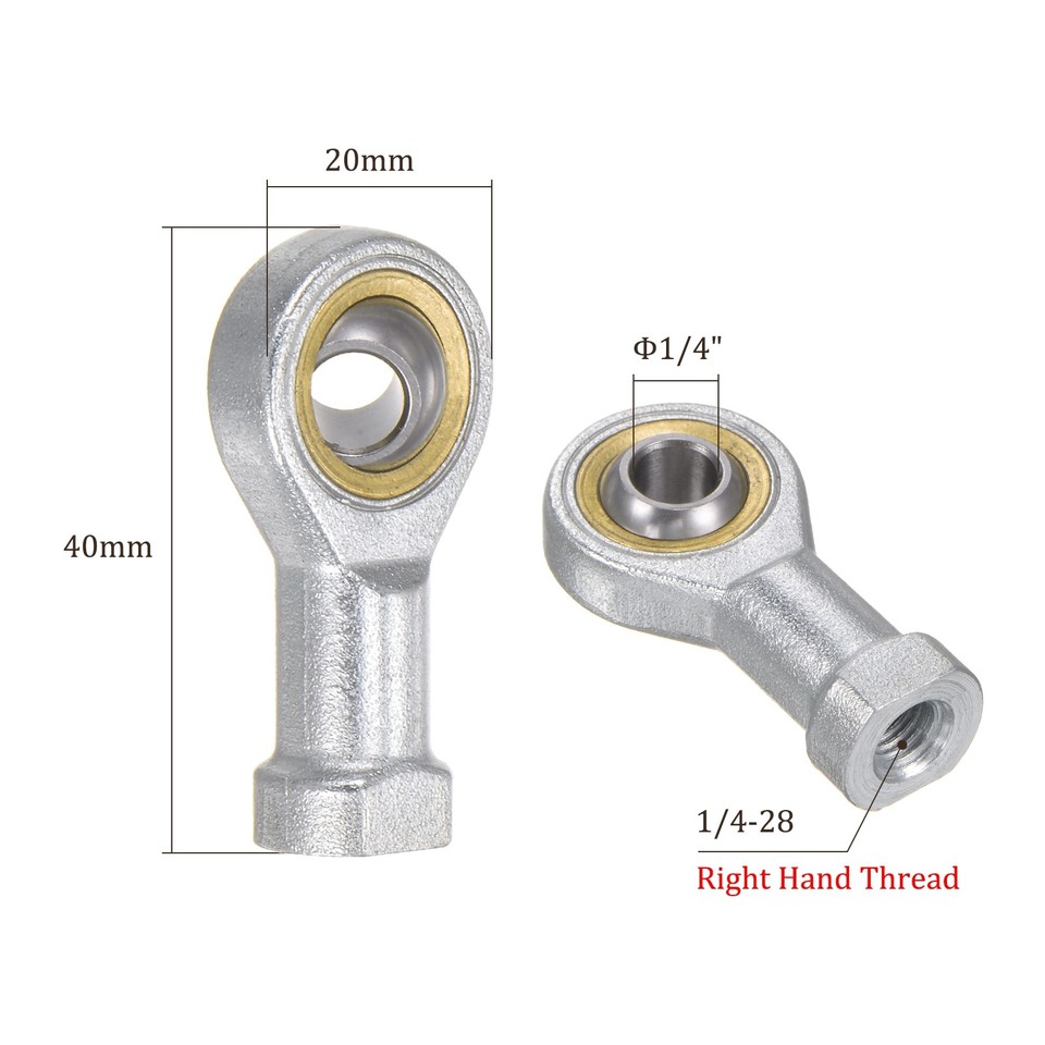 4pcs PHSB4 Female Rod End 1/4" Bore 1/4-28 Right Hand Thread 45# Steel ...