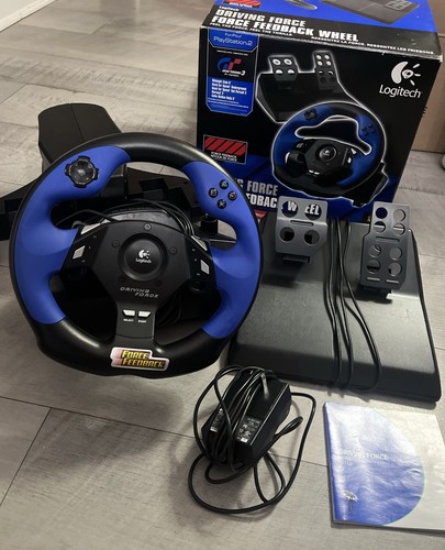 Logitech Driving Force Feedback E-UC2 Steering Wheel for PS2/PS3/PC | eBay