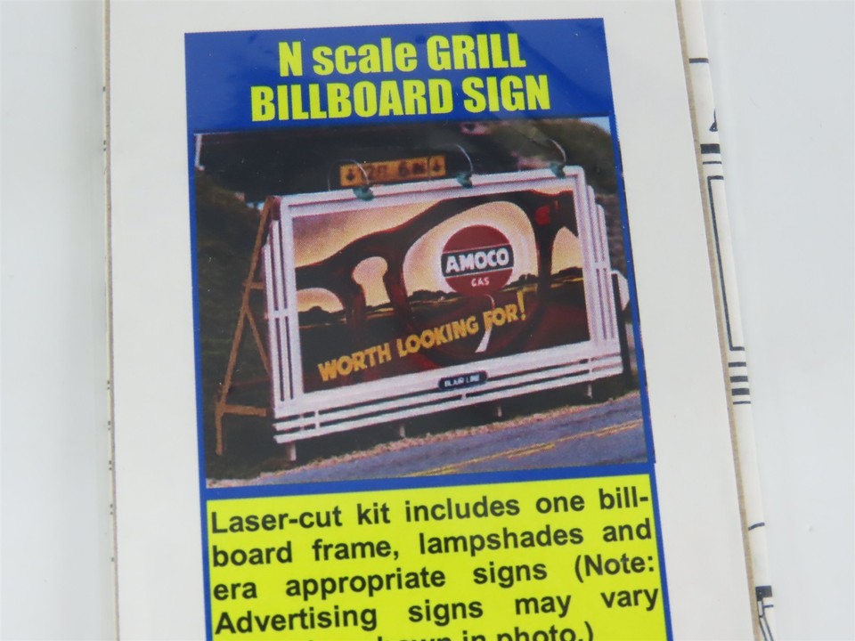 LOT of 4 N/HO Scale Blair Line Laser-Cut Assorted Billboard Kits ...