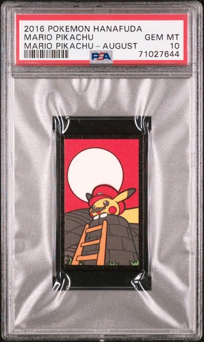 2016 POKEMON HANAFUDA MARIO PIKACHU AUGUST MARIO PIKACHU PSA 10 | eBay