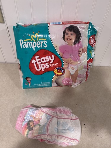 Vtg Dora the Explorer Y2K Easy Ups Pull On Diapers Size 3T-4T (17 Count ...