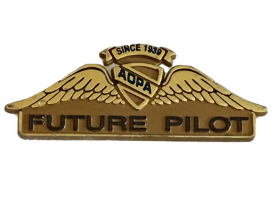 Vtg AOPA Winged Pilot Logo Pin Future Pilot Badge Aircraft Owner A296 ...