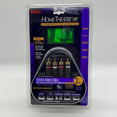 RCA Home Theatre HP HO3A 3’ High Performance Stereo Audio Cable w/ 24K ...