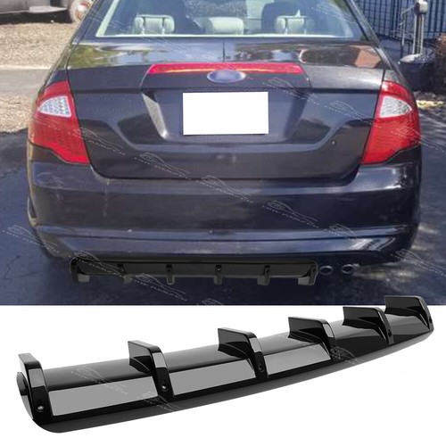 Black Rear Bumper Diffuser Spoiler Splitter Fins For Ford Fusion SE ...