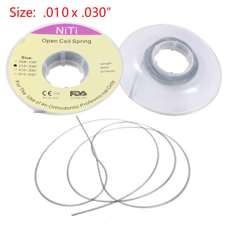 Dental Orthodontic Niti Open Coil Spring Spool Dia.010/012 Inch 914 mm ...