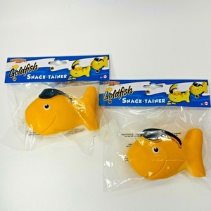 GOLDFISH Shaped Lot of 2 Snack Storage Container Snack-Tainer ...