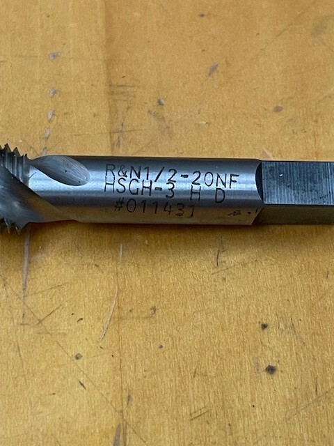 1/2-20 Spiral Flute Bottoming Tap, 3 Flute, HSS, Reiff & Nestor Co. | eBay