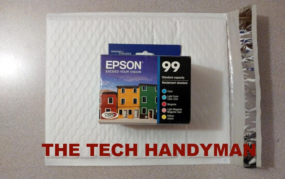 5-PACK EPSON GENUINE 99 COLOR INK (RETAIL BOX) ARTISAN 800 810 835 837 ...