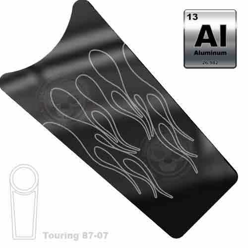 Aluminum - Gas Tank Dash Insert Harley TOURING 87-07 - HOT ROD FLAME ...