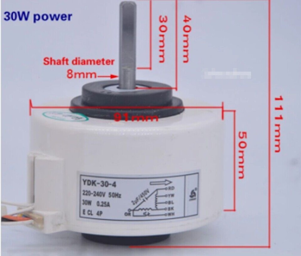 Air conditioning accessories Indoor fan motor YDK-30-4 power 30W blower ...