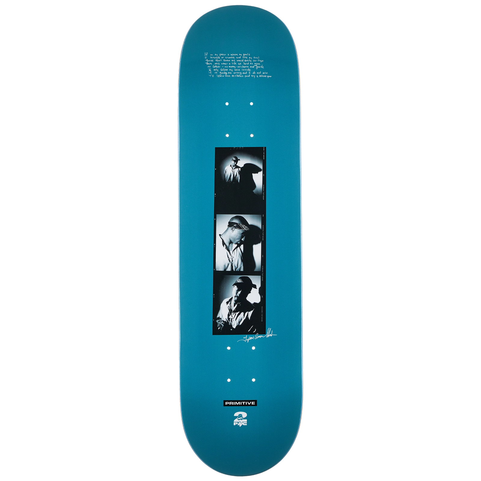 Primitive x 2Pac Shadows 8.125" Limited Edition Teal Skateboard Deck | eBay