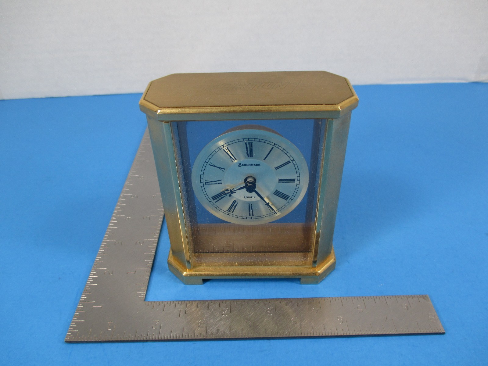 Benchmark Clock Quartz Mantel Shelf Advertising "Norton" Parts Or ...