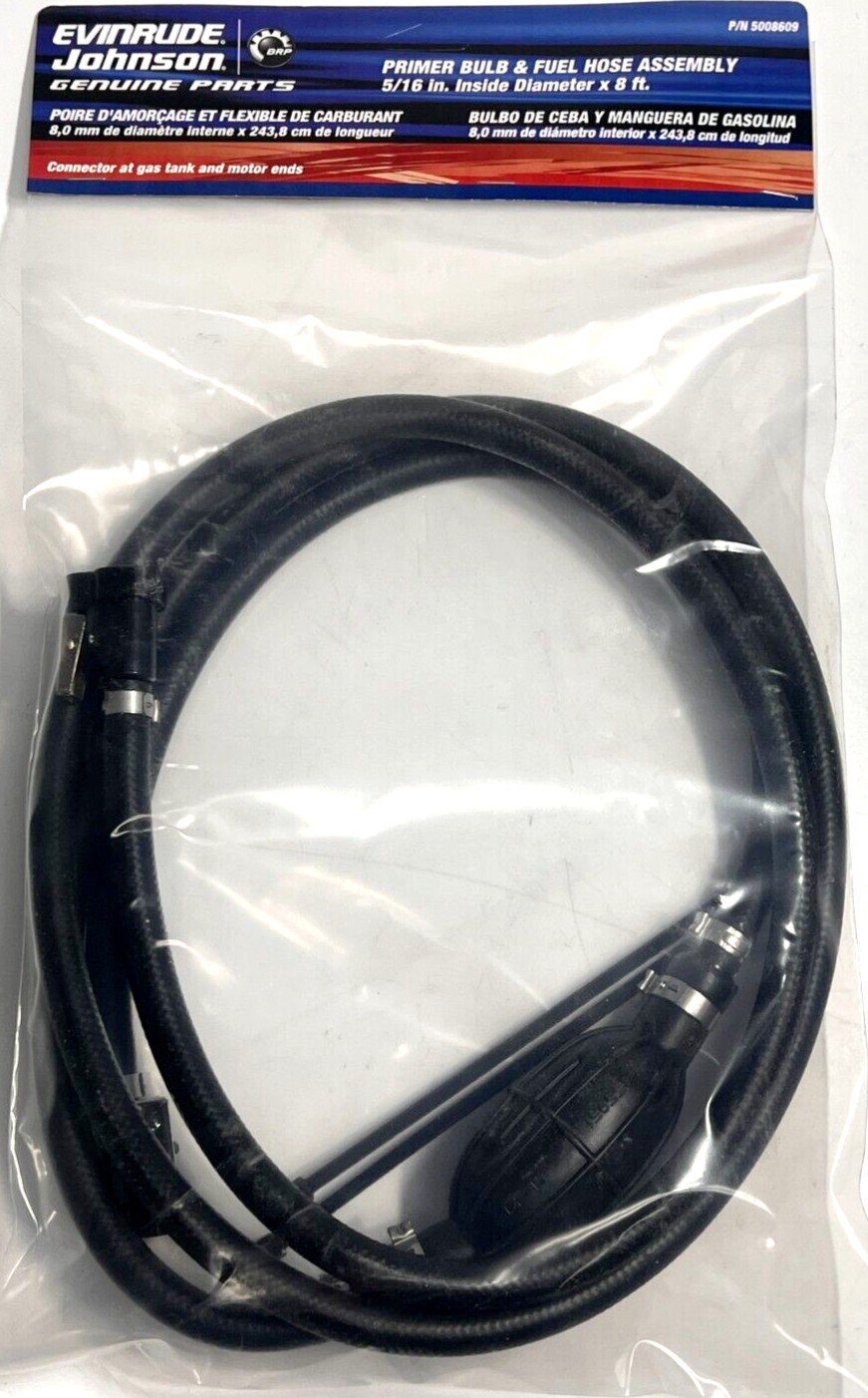 Johnson Evinrude 5008609 OEM Outboard Fuel Hose and Primer Bulb 5/16 I ...