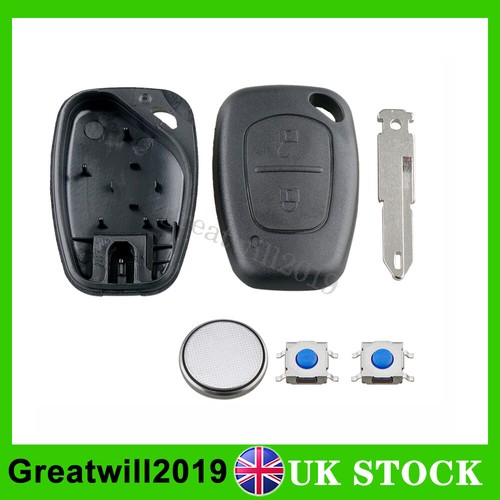 For RENAULT TRAFIC MASTER VAUXHALL VIVARO VAN 2 BUTTON FOB KEY SHELL ...