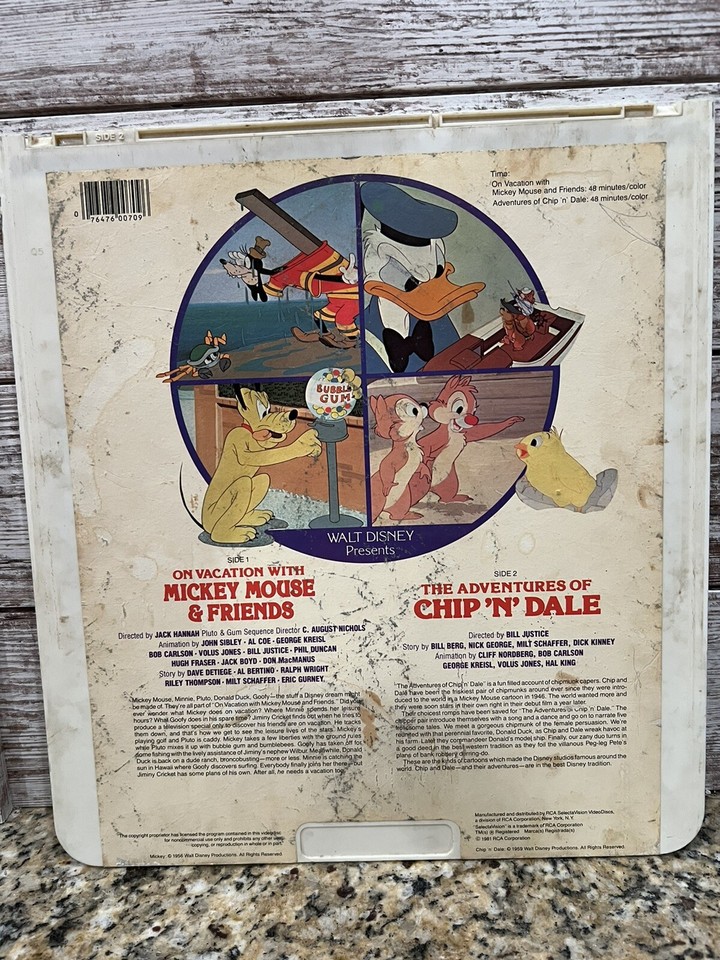 CED Video Disc Disney Cartoon Parade Vol. 1 RCA SelectaVision Vintage ...