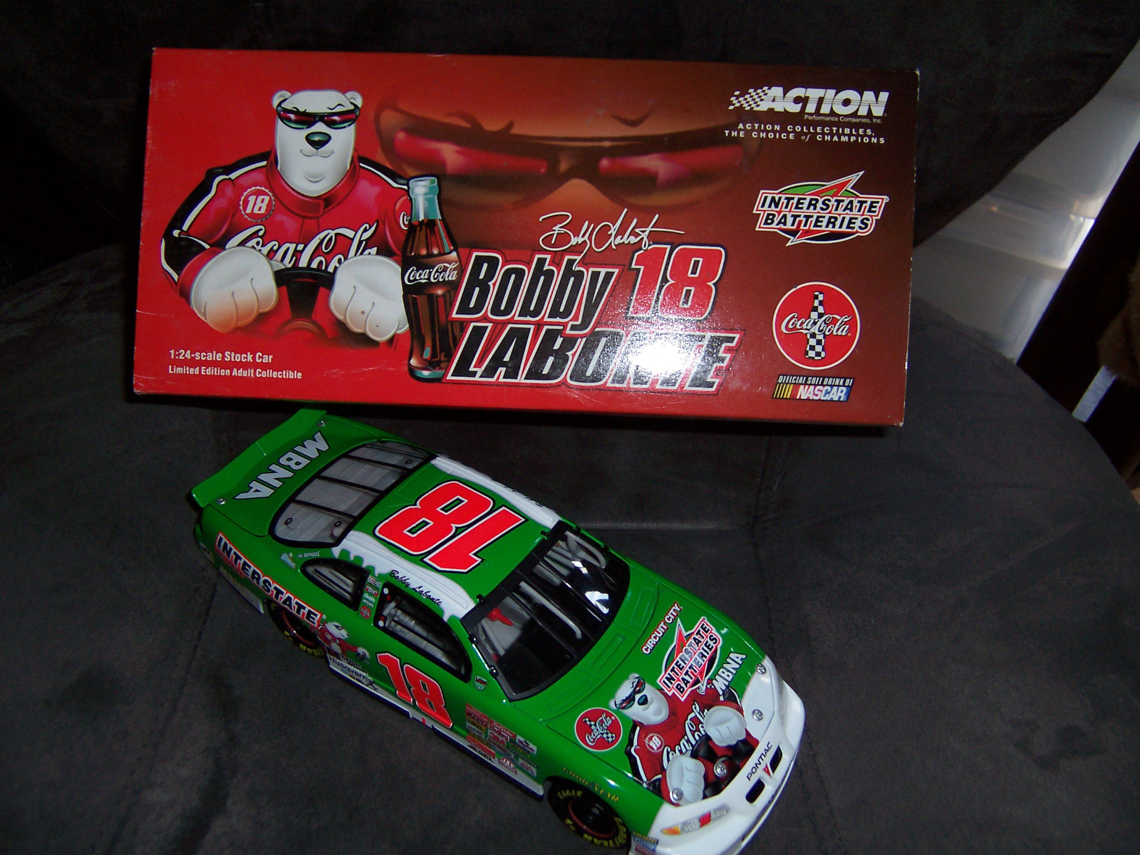 Bobby Labonte, #18,Coca Cola Polar Bear,2001,1:24 Scale Die Cast | eBay