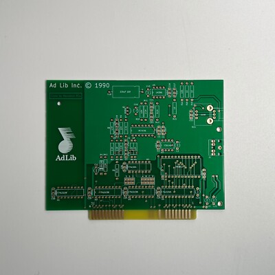 Adlib ISA Sound Card Clone PCB by Monotech PCB ONLY Gold Plated (ENIG ...