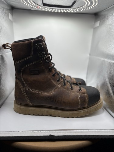 DAKOTA Men's 8'' 523 Steel Toe Steel Plate Ironworker Work Boots Brown Size 11 | eBay