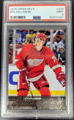 Dylan Larkin Young Guns Upper Deck 2015-16 PSA 9 Detroit Red Wings ...