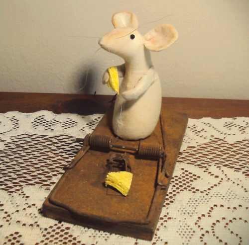 primitive farmhouse folk art country mouse doll mice rat gothic rat ...