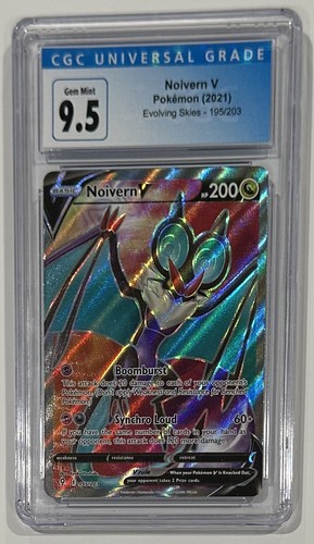 2021 Pokemon TCG Noivern V 195/203 Evolving Skies Full Art CGC 9.5 GEM ...