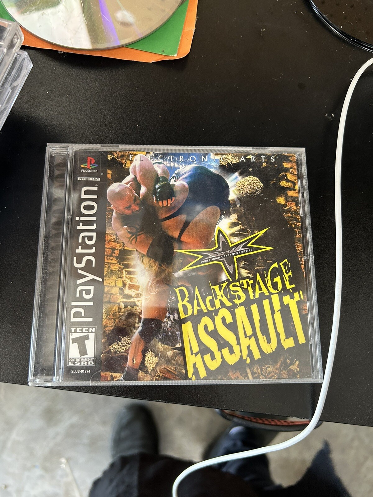 WCW Backstage Assault (Sony PlayStation 1, PS1 2000) CIB Complete Black ...