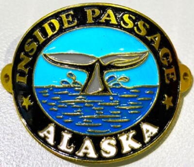 Alaska Hiking / Walking stick medallion w/ mount tacks INSIDE PASSAGE ...