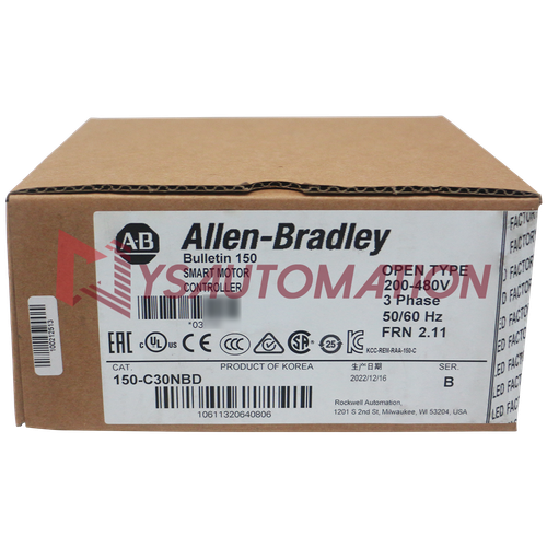 Factory Sealed New Allen-Bradley 150-C30NBD SMC-3 30A Smart Motor ...