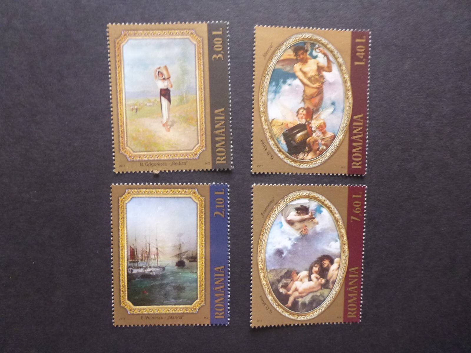 ROMANIA 2011 Art Reproductions Set 4 Mint Stamps | eBay