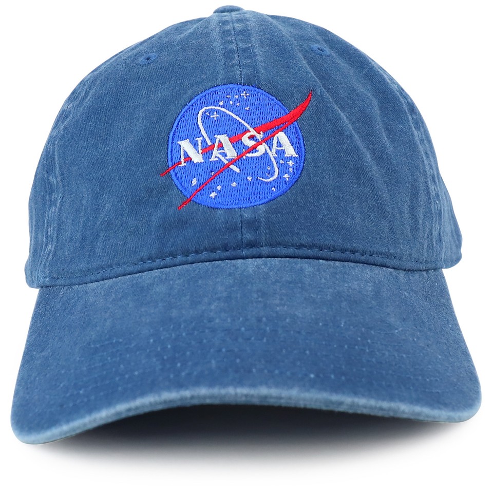 XXL NASA Insignia Logo Embroidered Pigment Dyed Unstructured Baseball ...