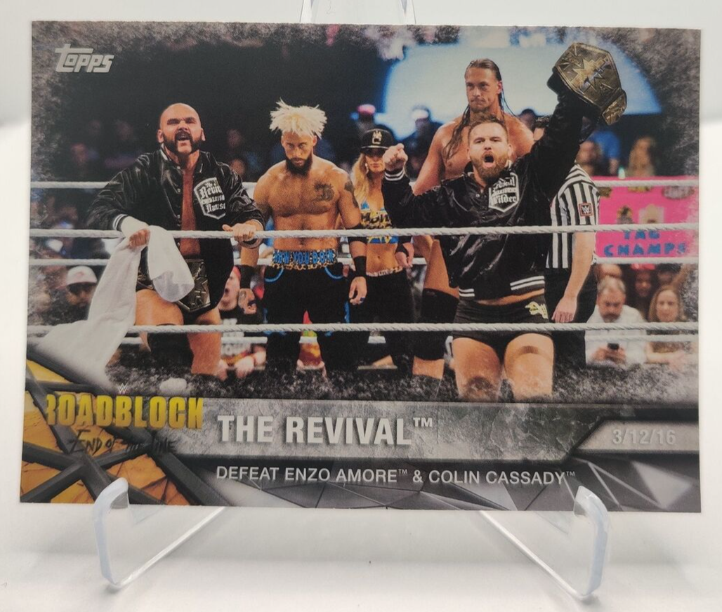 2017 Topps WWE NXT #24 The Revival beat Team SAWFT at Roadblock ...