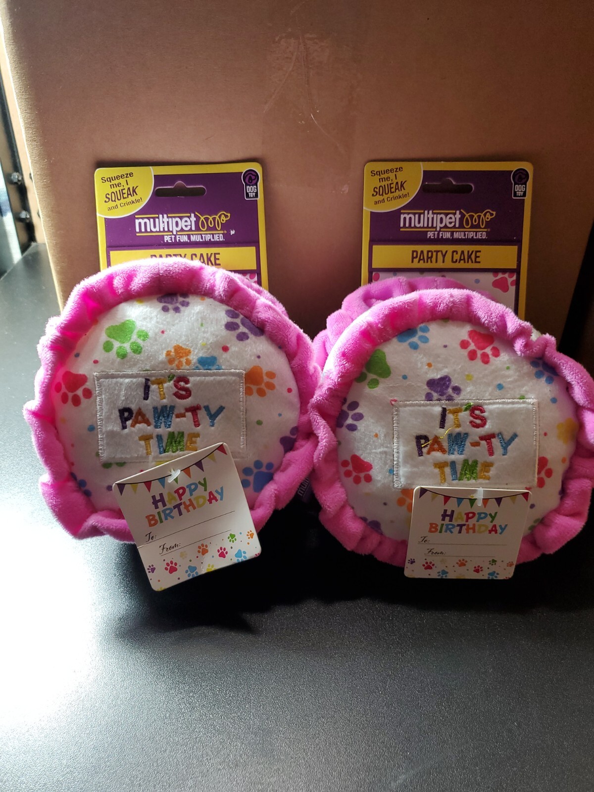 Plush Enuff Everyone Enjoy A Good Cuddle Party Cake Squeaky Toy For ...