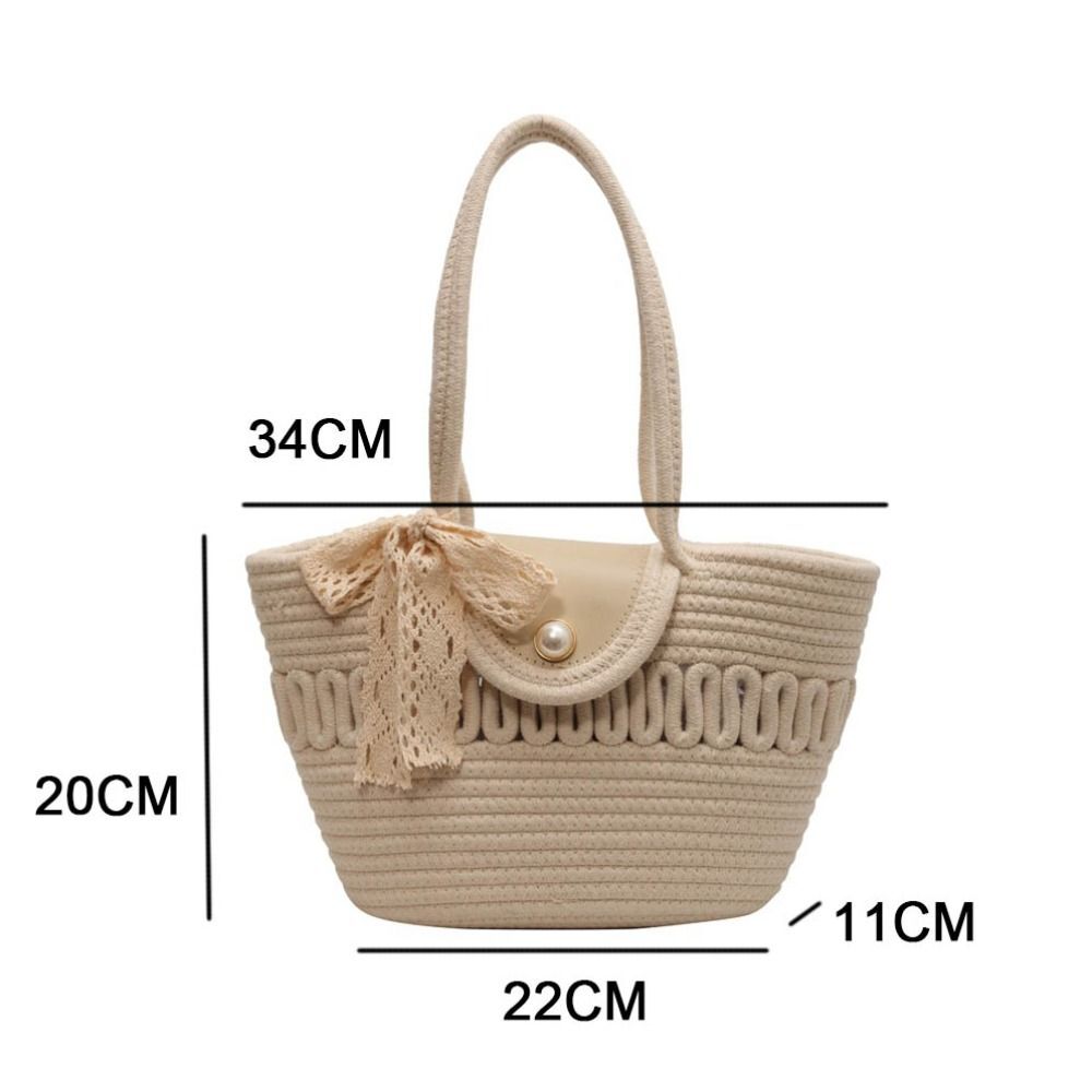 Rope Woven Handbag Storage Beach Bag Retro Picnic Basket | eBay