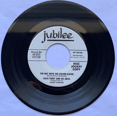 KIRK STUART-JUBILLE 45-5271-THE BOY WITH THE GOLDEN KAZOO-POP PROMO EX ...
