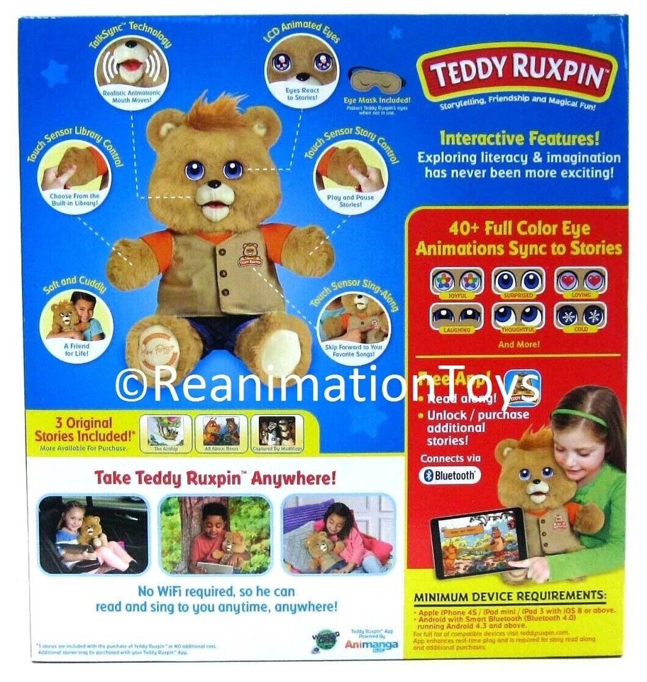 Teddy Ruxpin Talking Animated Animatronic Bear Read Along Storytime New ...