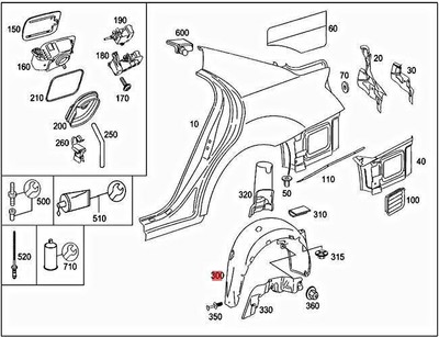 Genuine MERCEDES W221 Sedan Left rear wheel arch Cover 2216900930 | eBay