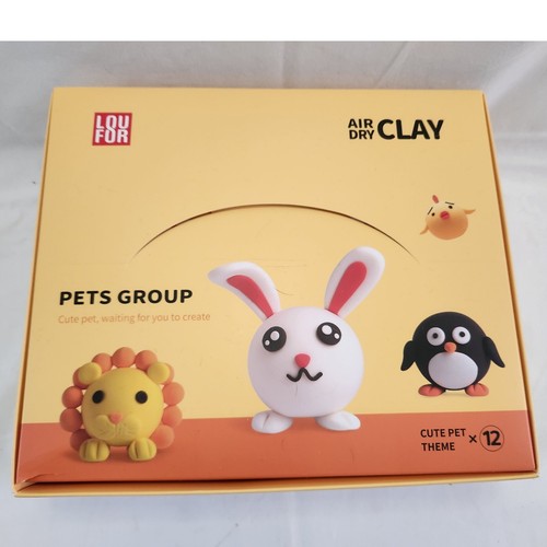 Lou For Fun Air Dry Clay Pets Group Craft Kit Cute Pet Theme DIY Art | eBay