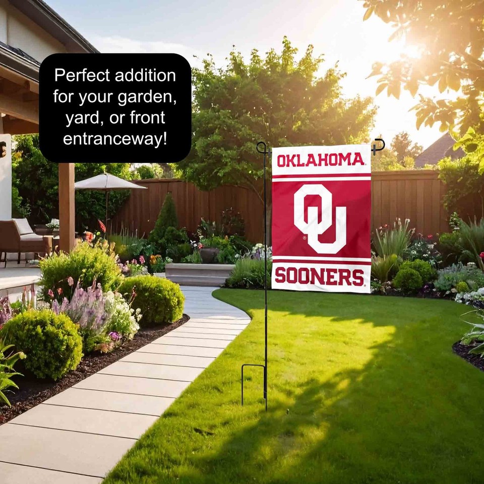 Oklahoma Sooners Garden Flag and Yard Stand Included | eBay